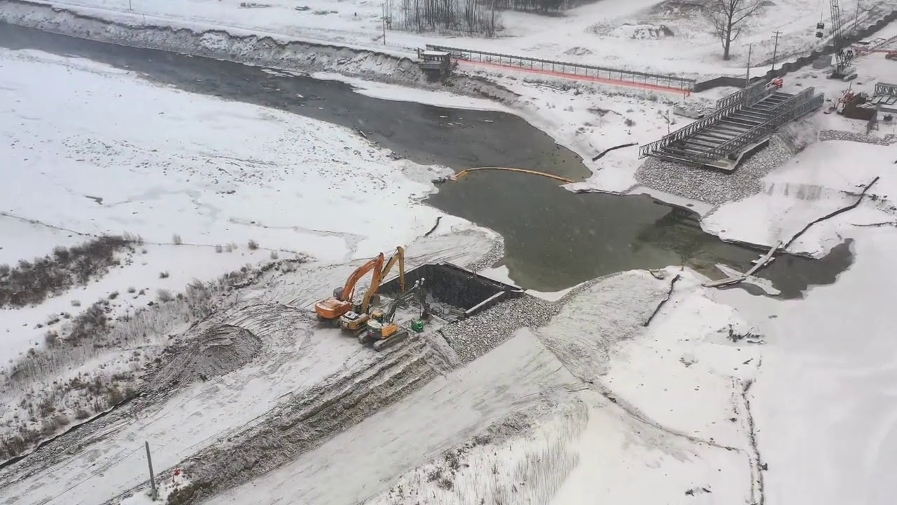 M-30 Bridge Progress; Jan 24, 2021 - YouTube