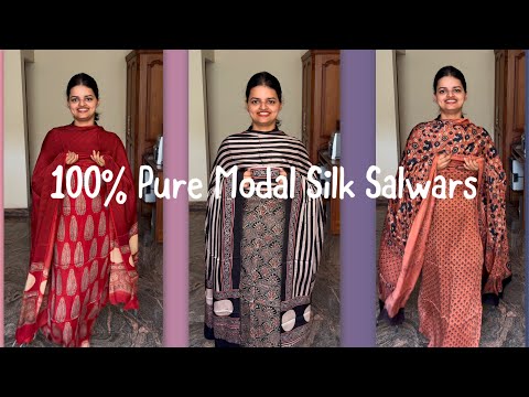 EPI 470|PURE MODAL SILK SUITS|PREMIUM DESIGNER HANDBLOCK PRINTS #modal #dressmaterials @curatedvault
