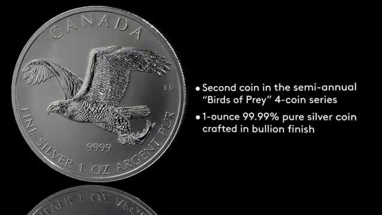 Bullion 1-ounce 99.99% Pure Silver "Birds of Prey" Bald Eagle - YouTube