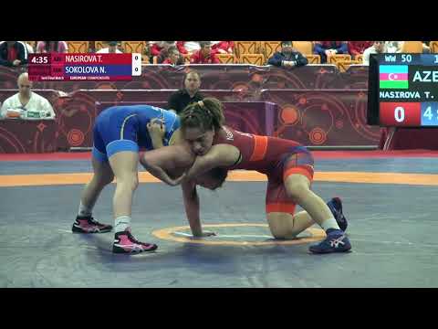 1/2 WW - 50 kg: T. NASIROVA (AZE) v. N. SOKOLOVA (RUS)