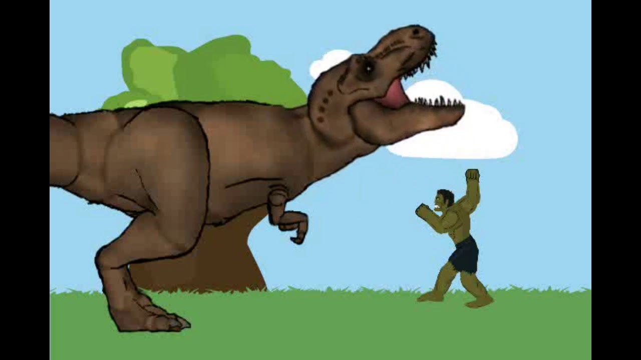 Dc2 Hulk Vs T Rex Youtube