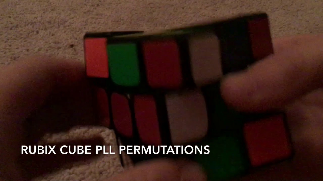 Three permutations for PLL on a RUBIX cube. (Cfop only) - YouTube