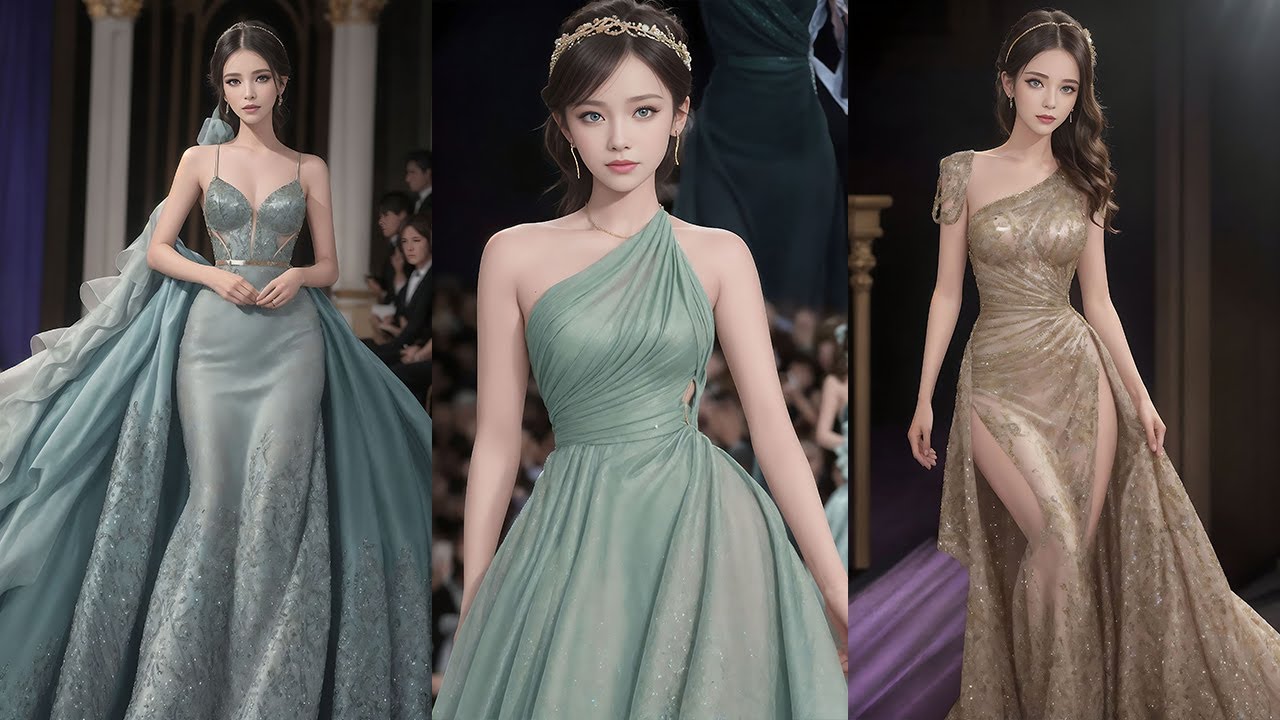 [4k AI art] Elegant long dress beauty | AI picture | AI lookbook ...