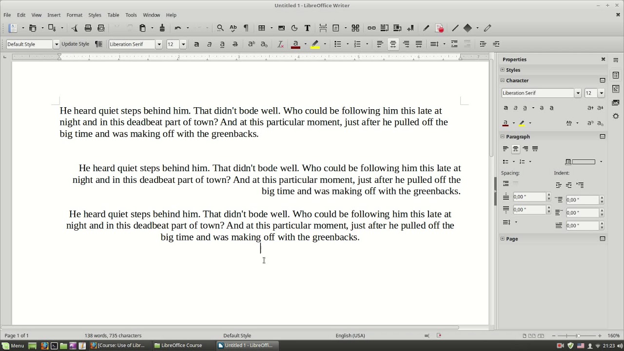 LibreOffice Writer - Paragraph formating (part 1) - YouTube