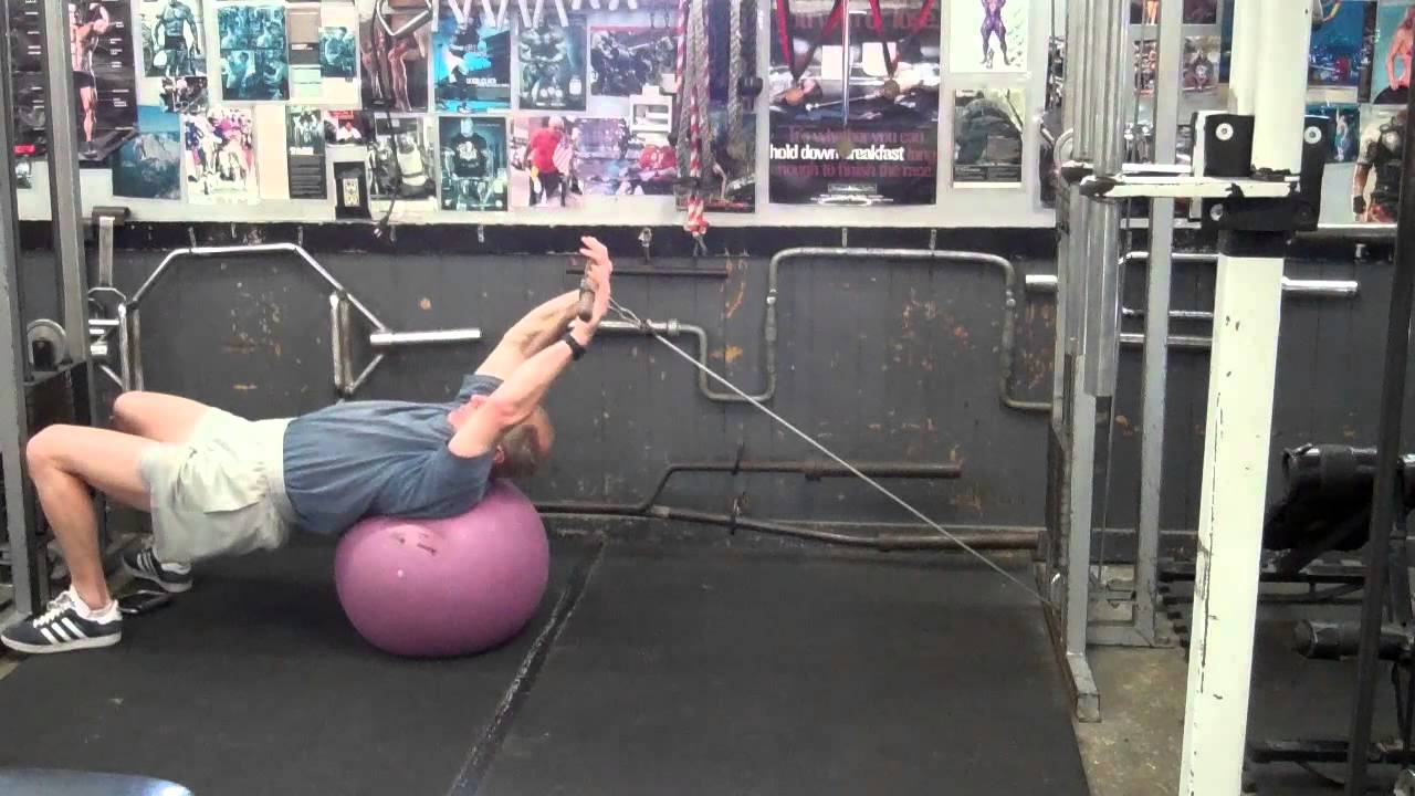 Supine Swiss bridge Cable pullover - YouTube