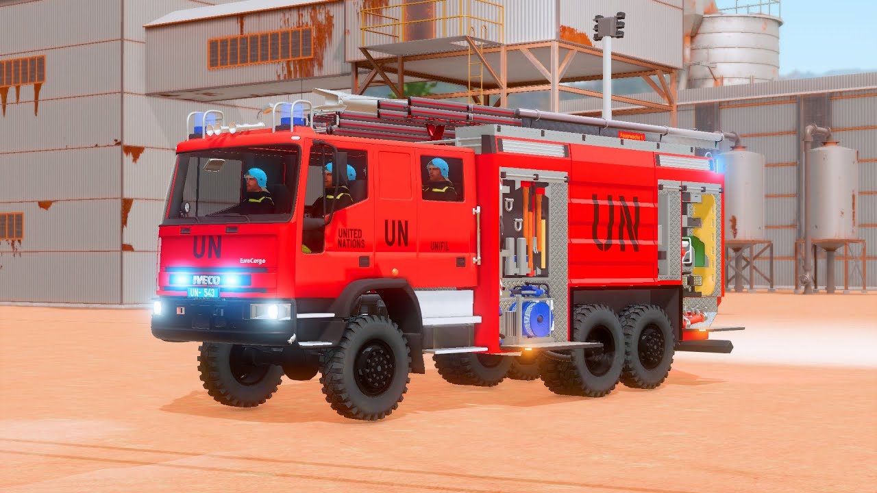 United Nations UNIFIL Fire Engine IVECO EuroCargo 6x2 - YouTube