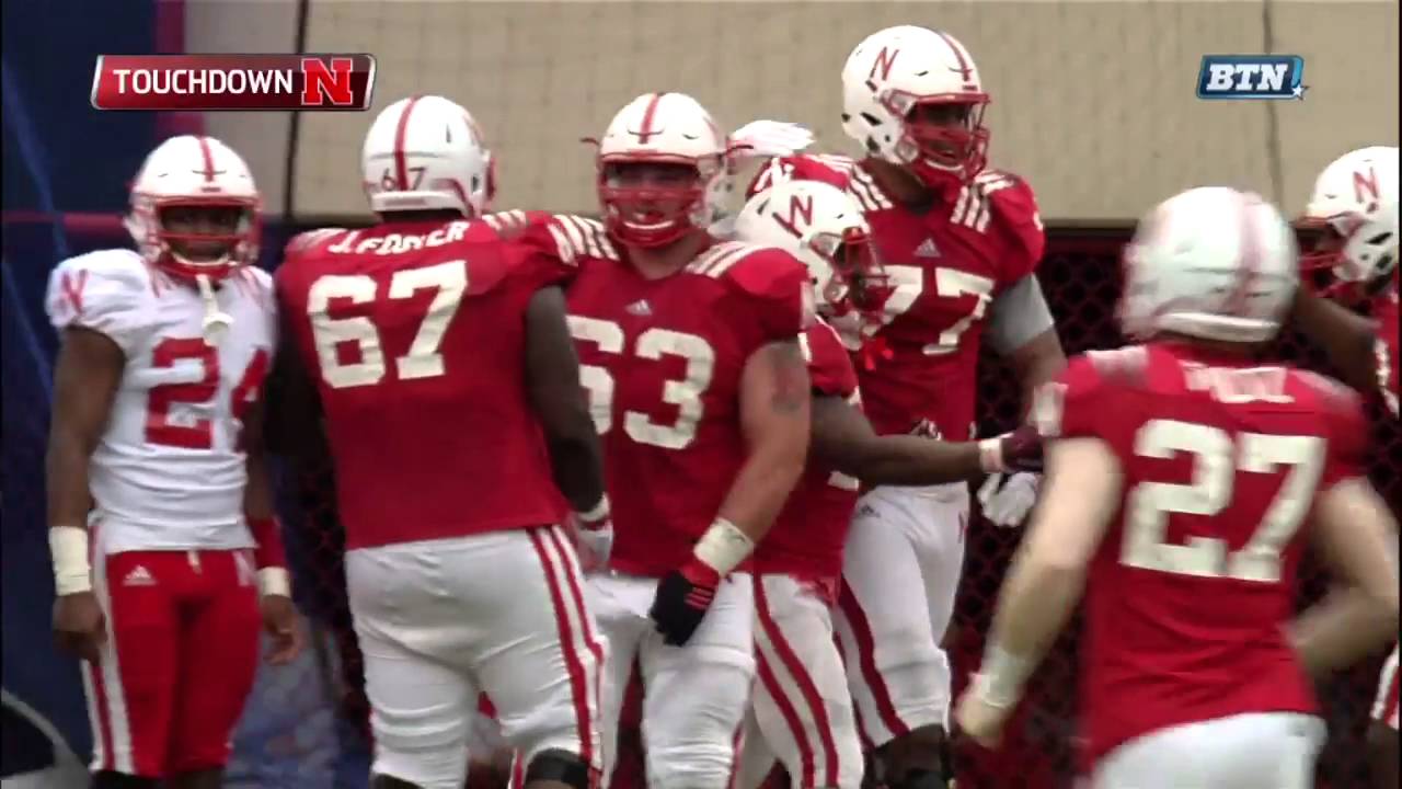 Mikale Wilbon Touchdown for Red Team - Nebraska Spring Football - YouTube