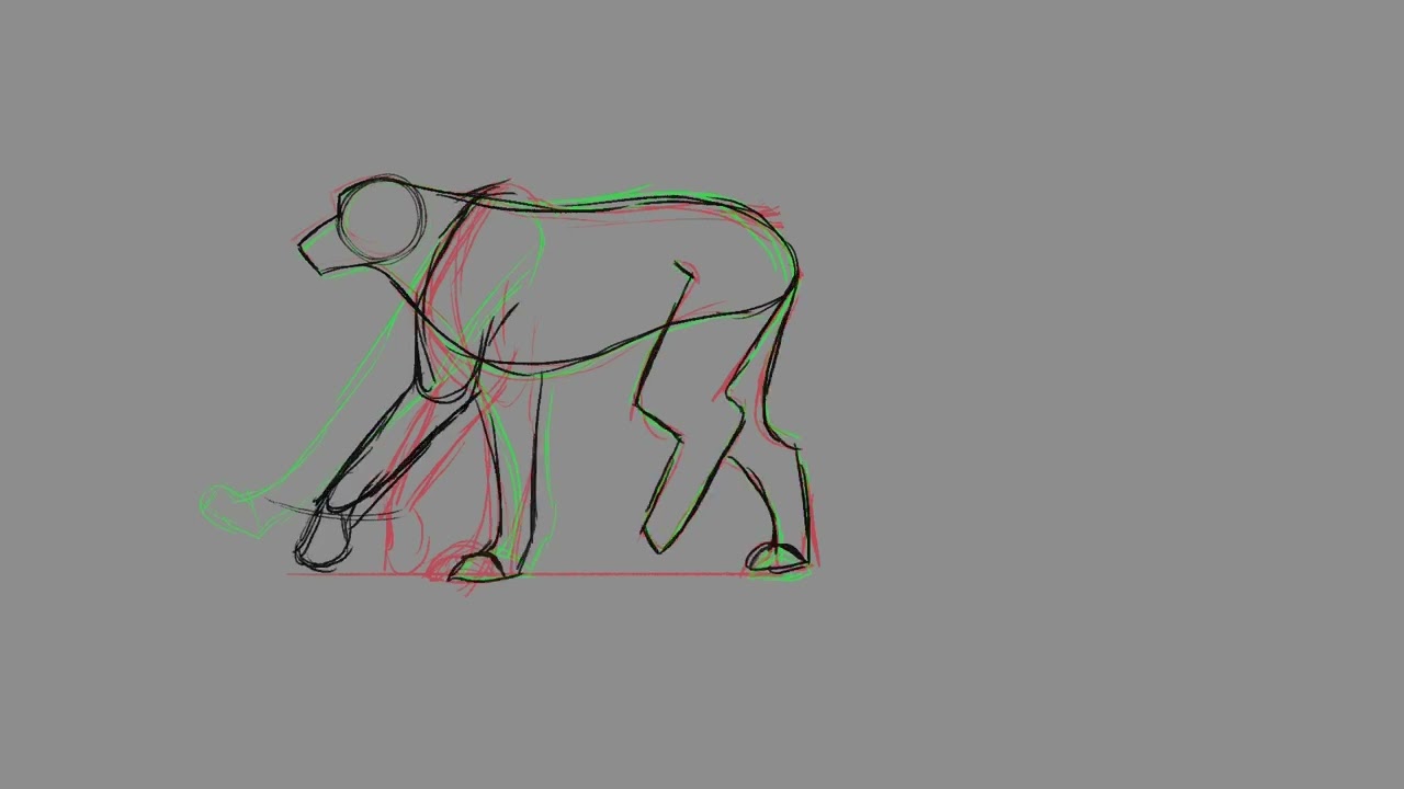 Canine With Limp Walk Cycle - Animation Timelapse - YouTube