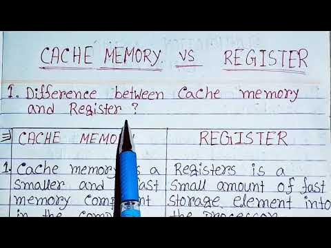 Difference between cache memory and register|कैश मेमोरी और रजिस्टर के बीच अंतर|cache vs register ...