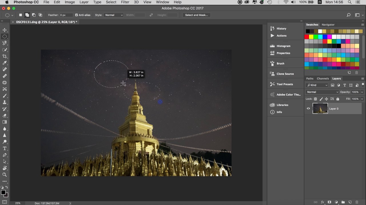 การใช้งาน Rectangular และ Elliptical Marquee Tool ใน Photoshop CC - YouTube