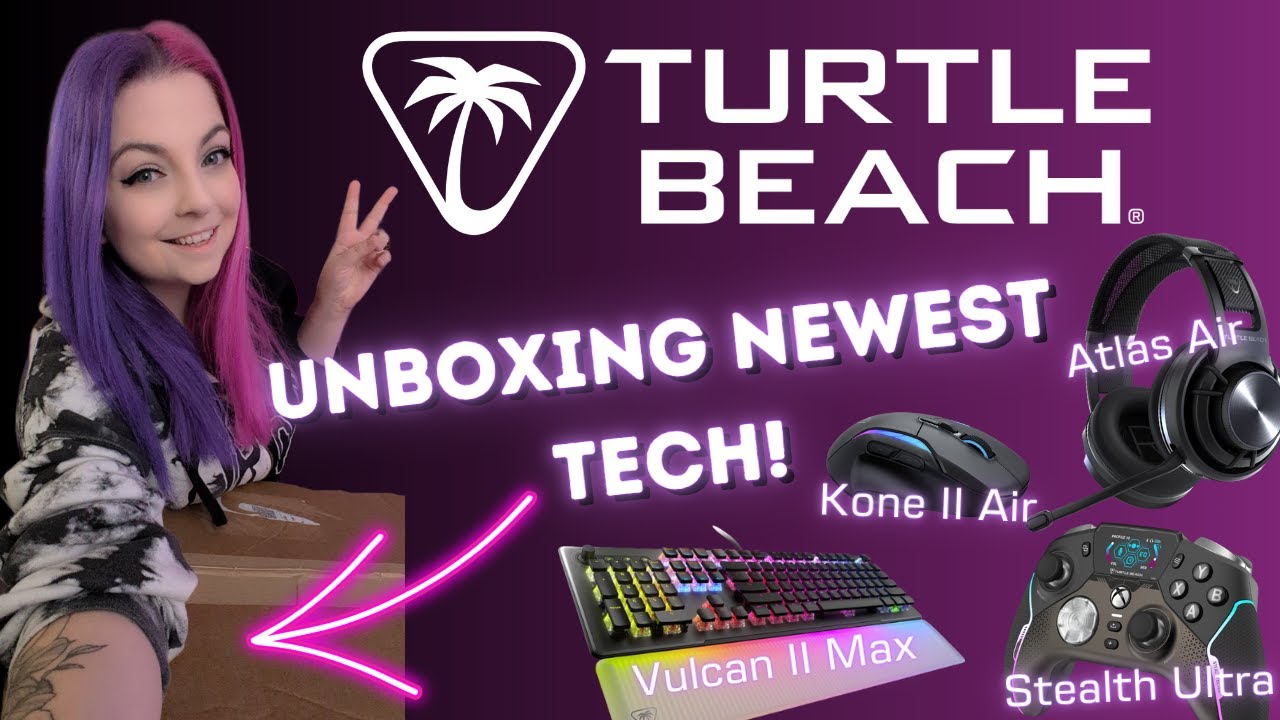 Turtle Party!! 🌴Opening all the newest tech from Turtle Beach! - YouTube