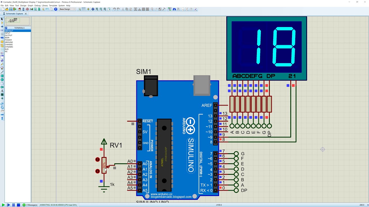 Contador Display 7 Segmentos + Multiplexor / 7 Segment Display Counter ...
