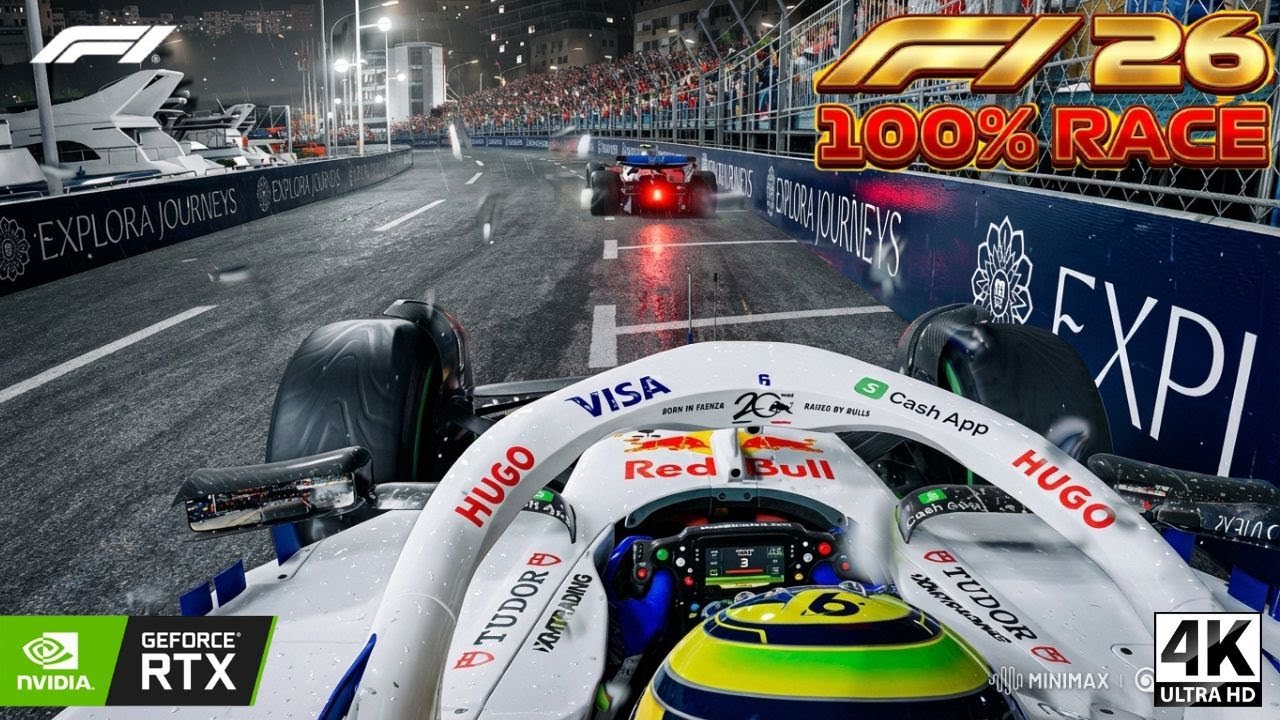 F1 2026 – Red Bull RB26 🌧️ Night Street Race | 100% Race | Wet ...