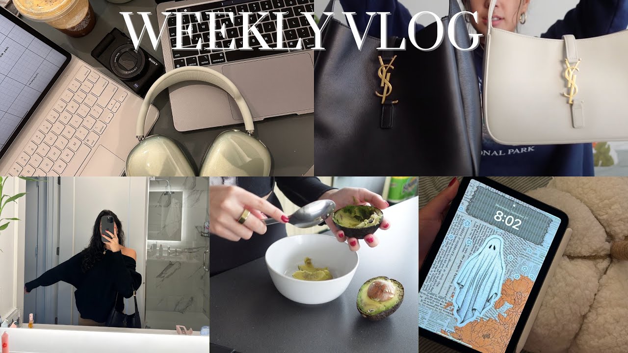 weekly vlog ♡ | work motivation, self care, purse shopping (YSL Le 5 A ...