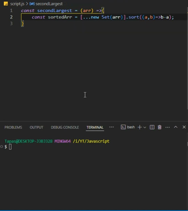 Find the Second Largest Number in an Array in JavaScript #coding #theroxycoder #shorts - YouTube