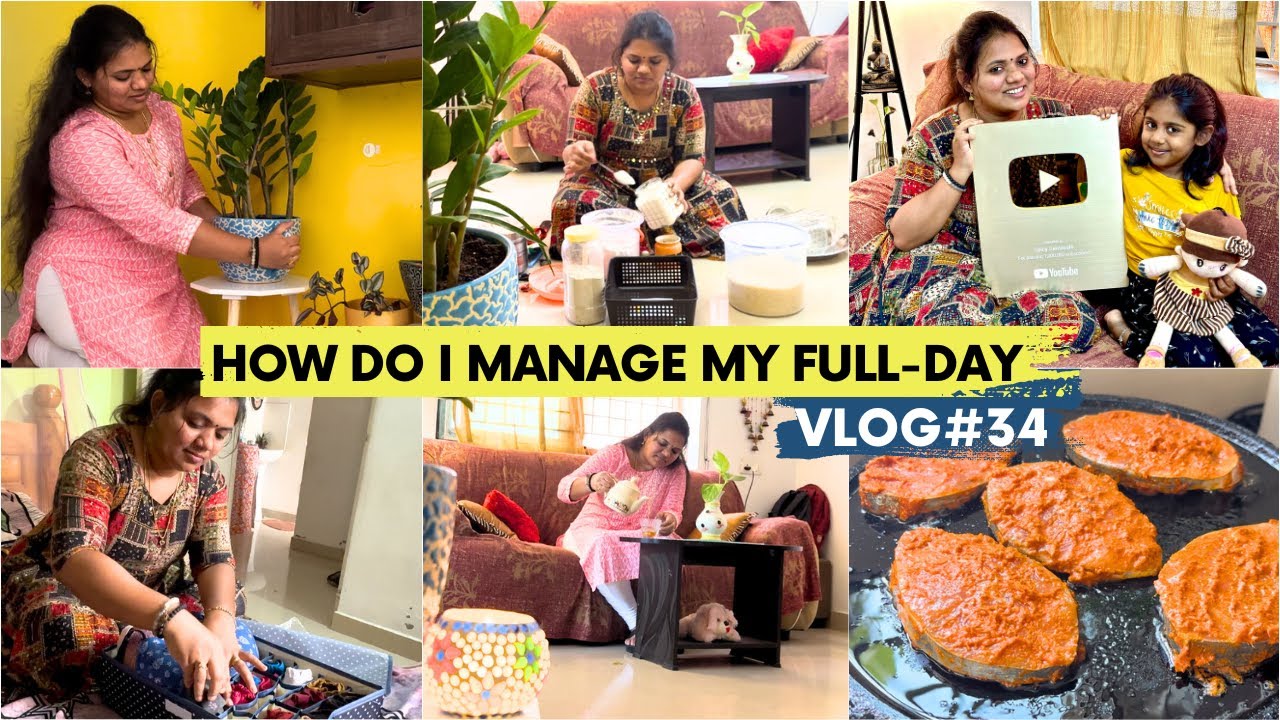 Vlog#34||💁‍♀️A day in my life motivation | How do I manage my full day ...