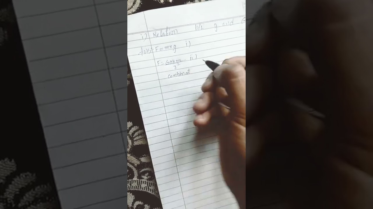 Relation between small g an captel G Gravitational - YouTube