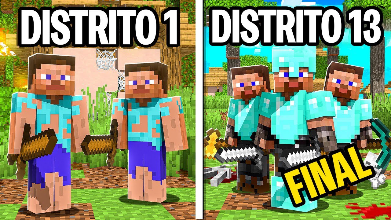 100 Jugadores Simulan Los Juegos Del Hambre en Minecraft | Final - YouTube