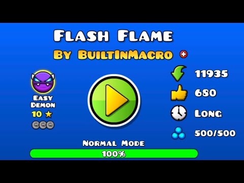 Flash Flame By BuiltInMacro- Geometry Dash (Easy Demon) - YouTube