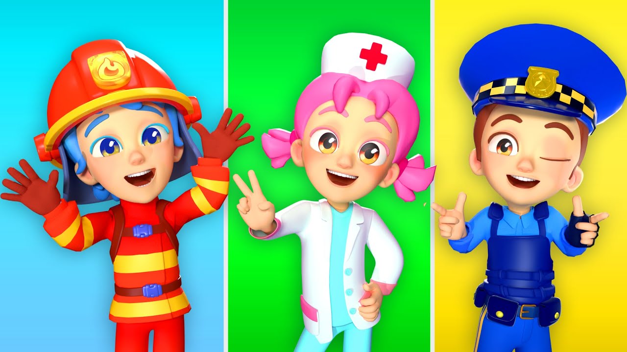 Turn Into Police, Fireman, Doctor | Kids Songs and Nursery Rhymes # ...