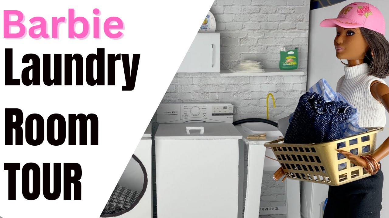 Barbie Laundry Room Tour - YouTube