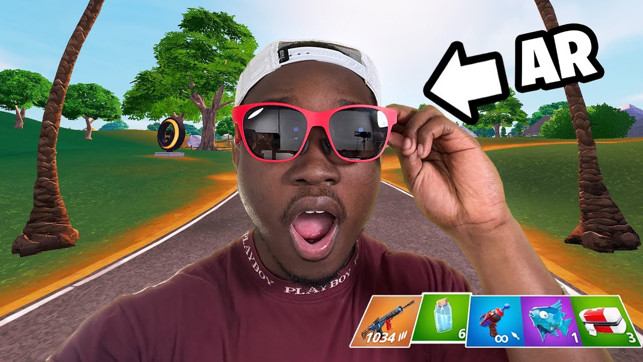 Playing Fortnite In Augmented Reality Glasses - YouTube