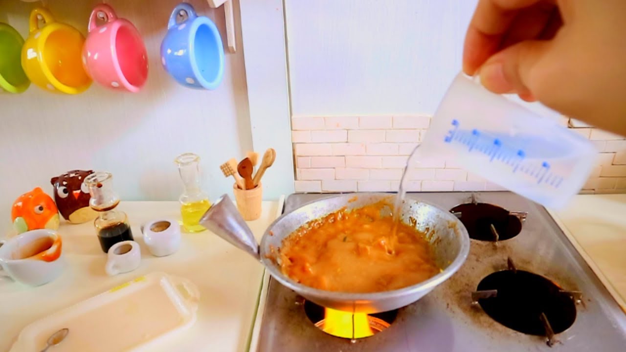 MINIATURE COOKING Kitchen Toy Set THAI CHICKEN Tiny Food ASMR Cooking ...