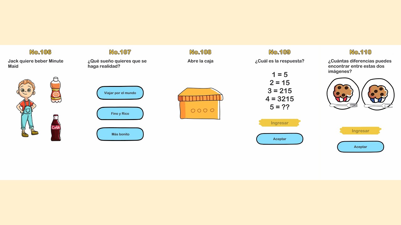 Brain Out - Nivel 106 107 108 109 110 - YouTube