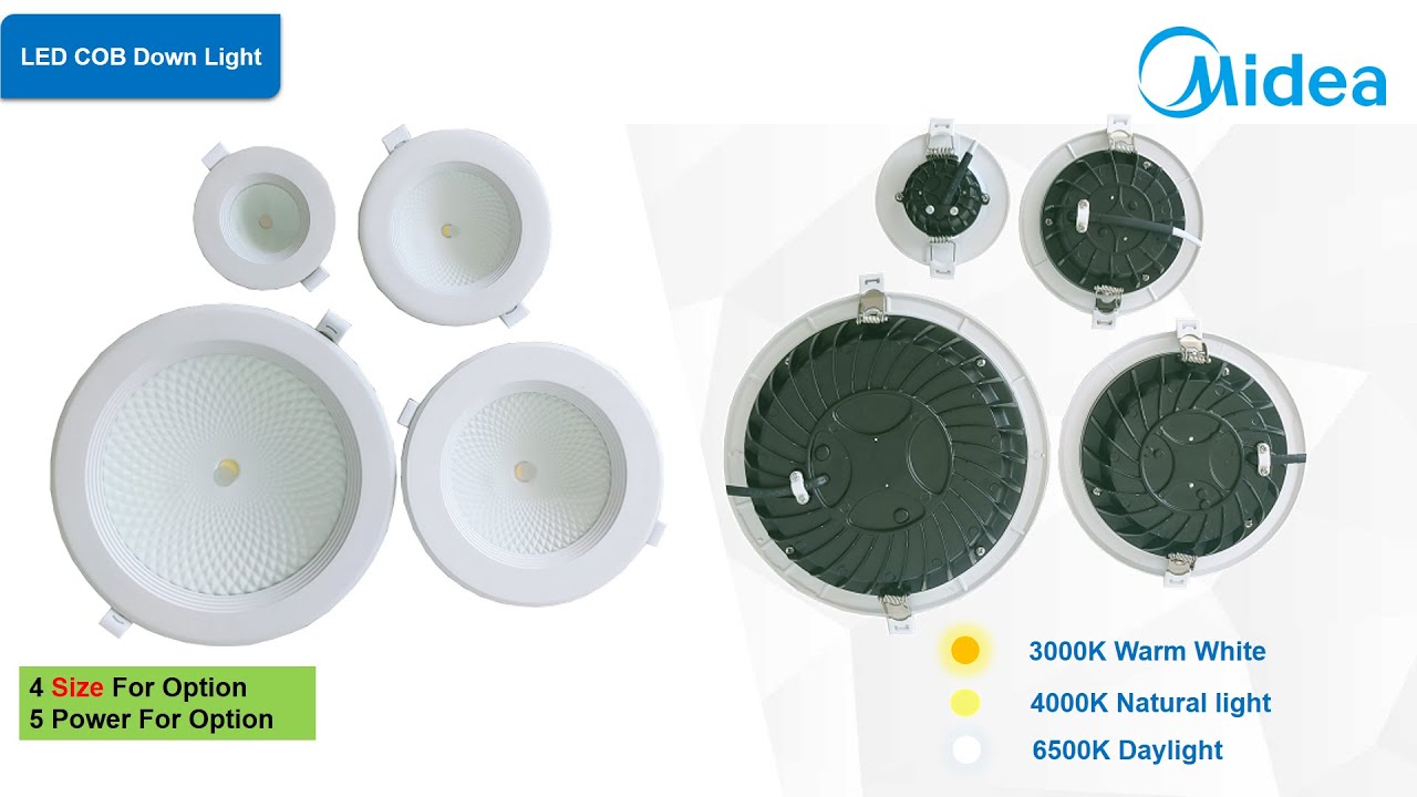 New COB Down light from Midea Lighting - YouTube