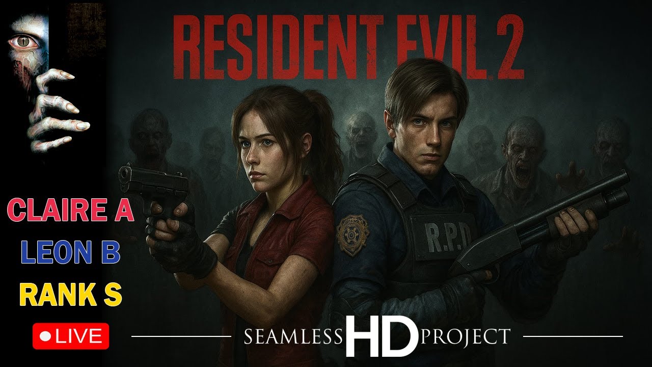 RESIDENT EVIL 2 | Seamless HD Project | CLAIRE A - LEON B | RANK S ...