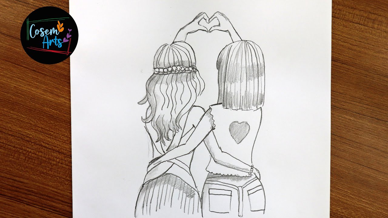 how to draw bffs together Easy Step by step || Youtbe - YouTube
