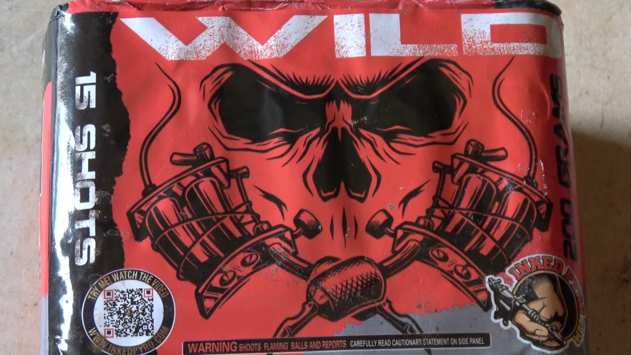 Wild 15 shot 200g cake by Inked Pyro - YouTube
