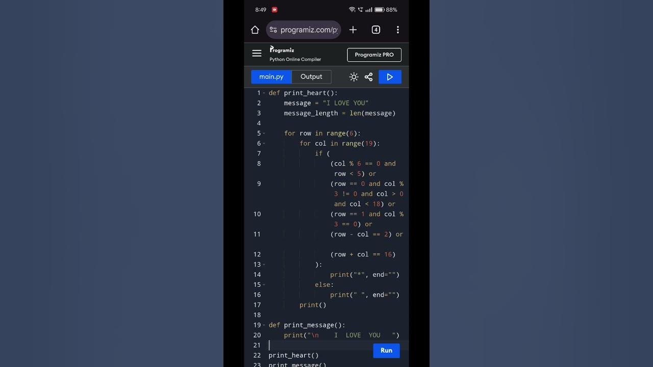Love Pattern Using Python Pythoncoding Coding Learnpython 9825