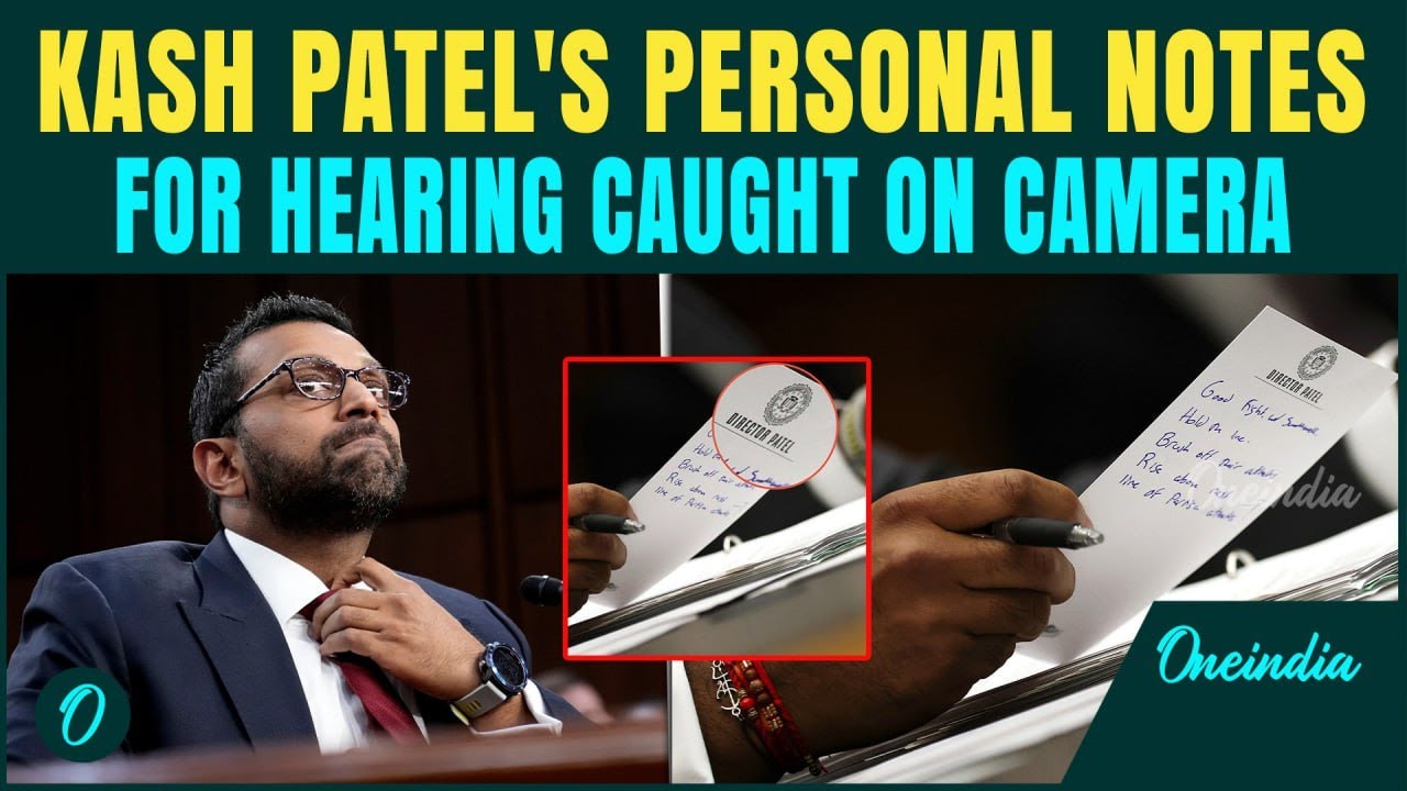 FBI Director Kash Patel CAUGHT With Personal Notes On Camera | Netizens ...