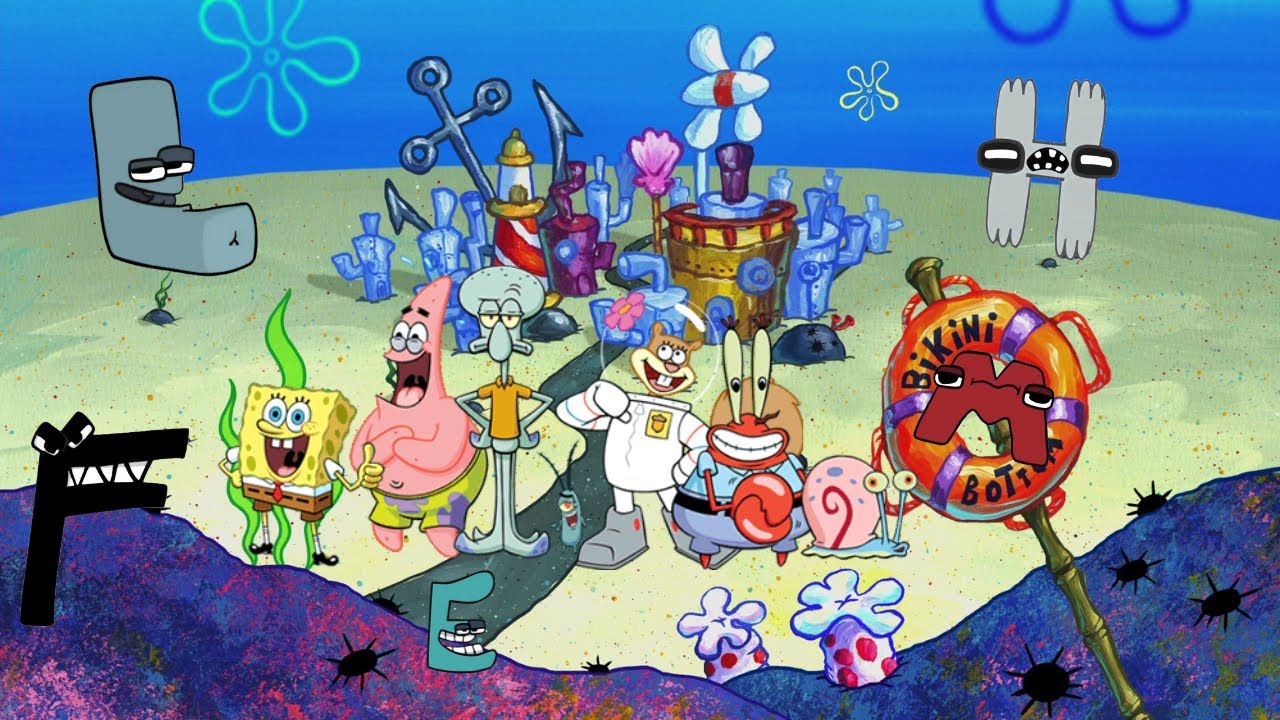 Alphabet Lore But they Are Sponge Bob version - YouTube