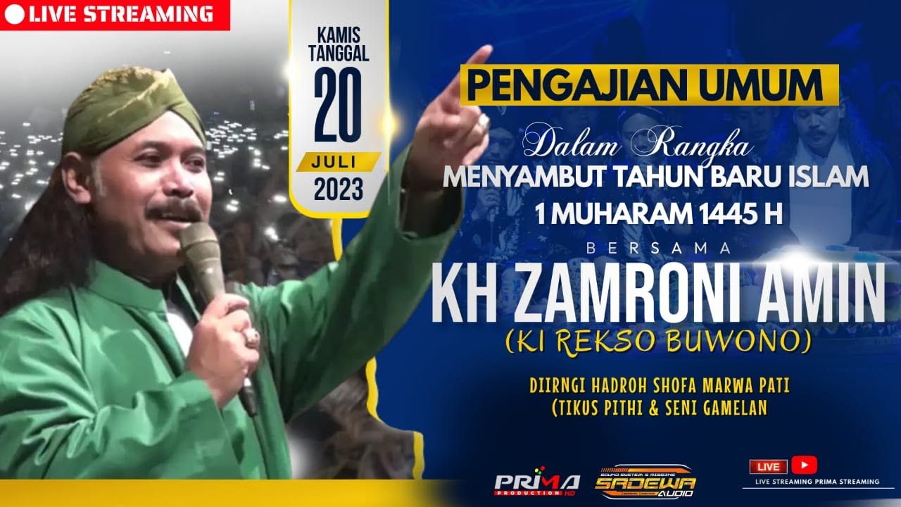🔴LIVE PENGAJIAN UMUM BERSAMA '' KH. ZAMRONI AMIN ''(KI REKSO BUWONO ...