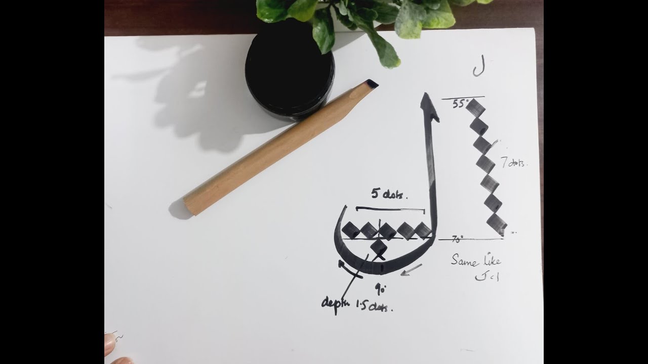 How to write LAAM(ل), in Arabic Calligraphy, Script THULUTH. - YouTube