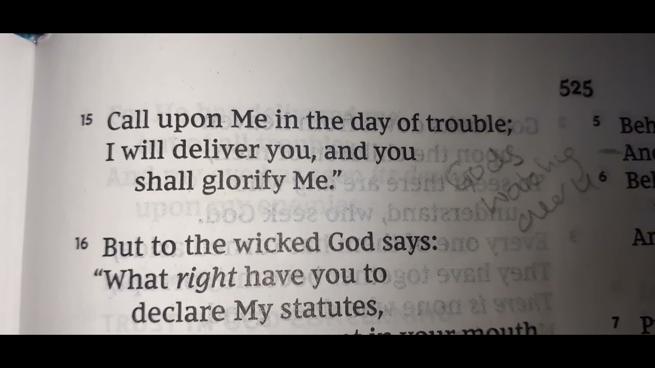 Psalms 50 vs 15 Call upon me and I will deliver you - YouTube