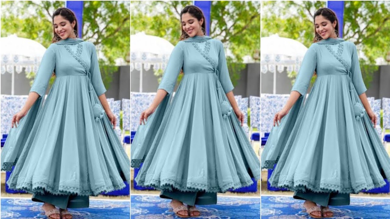 Kali wali frock ki cutting and stitching ll anarkali dress - YouTube