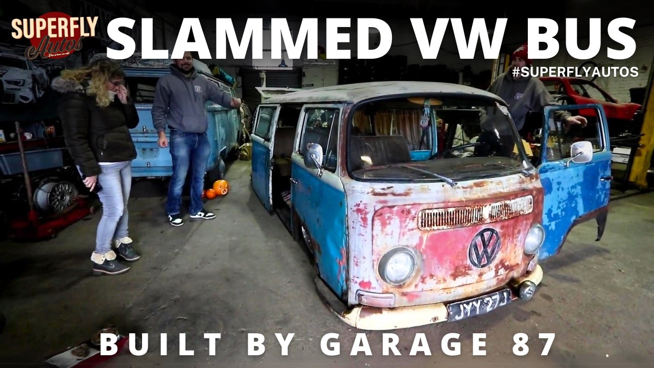 Slammed T2 Baywindow VW bus by Garage87 - YouTube