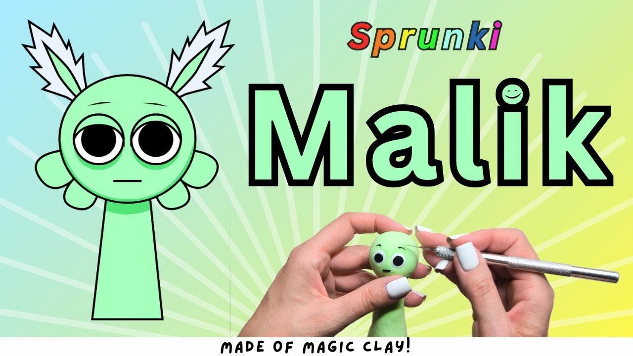 DIY Sprunki Malik toy from air-dry clay! sprunklings! DIY clay tutorial ...