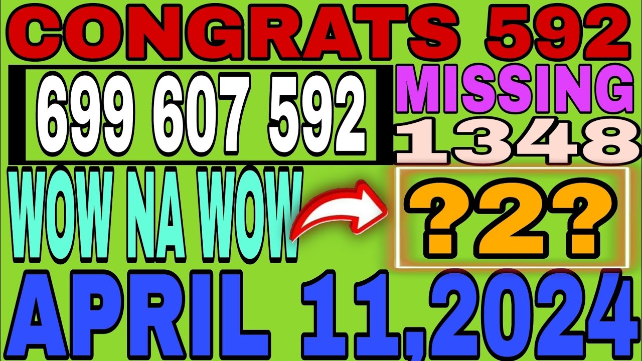 CONGRATS VIP 592 NEXT VIP TODAY APRIL 11,2024 - YouTube