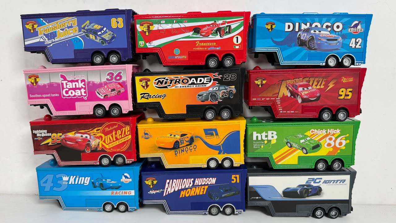 Disney Pixar Cars Unboxing Review l Lightning McQueen 95 Racing Cars ...