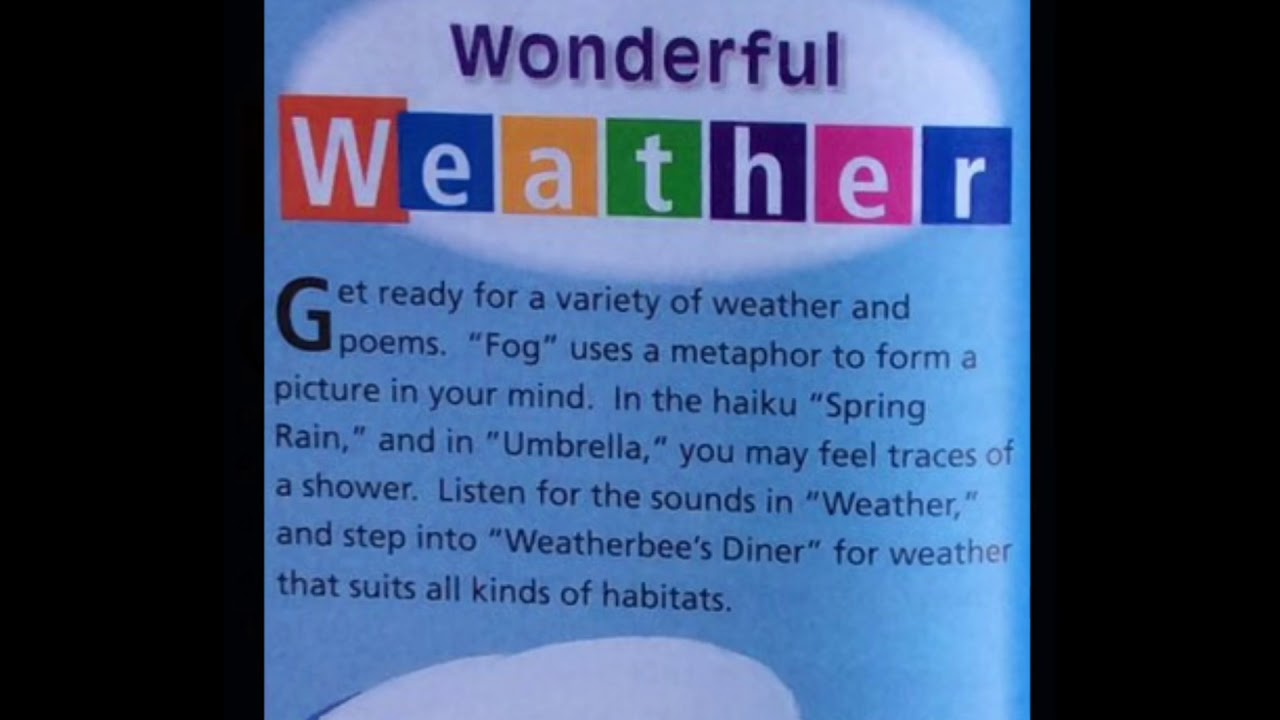 Wonderful Weather Journeys 4th Grade - YouTube