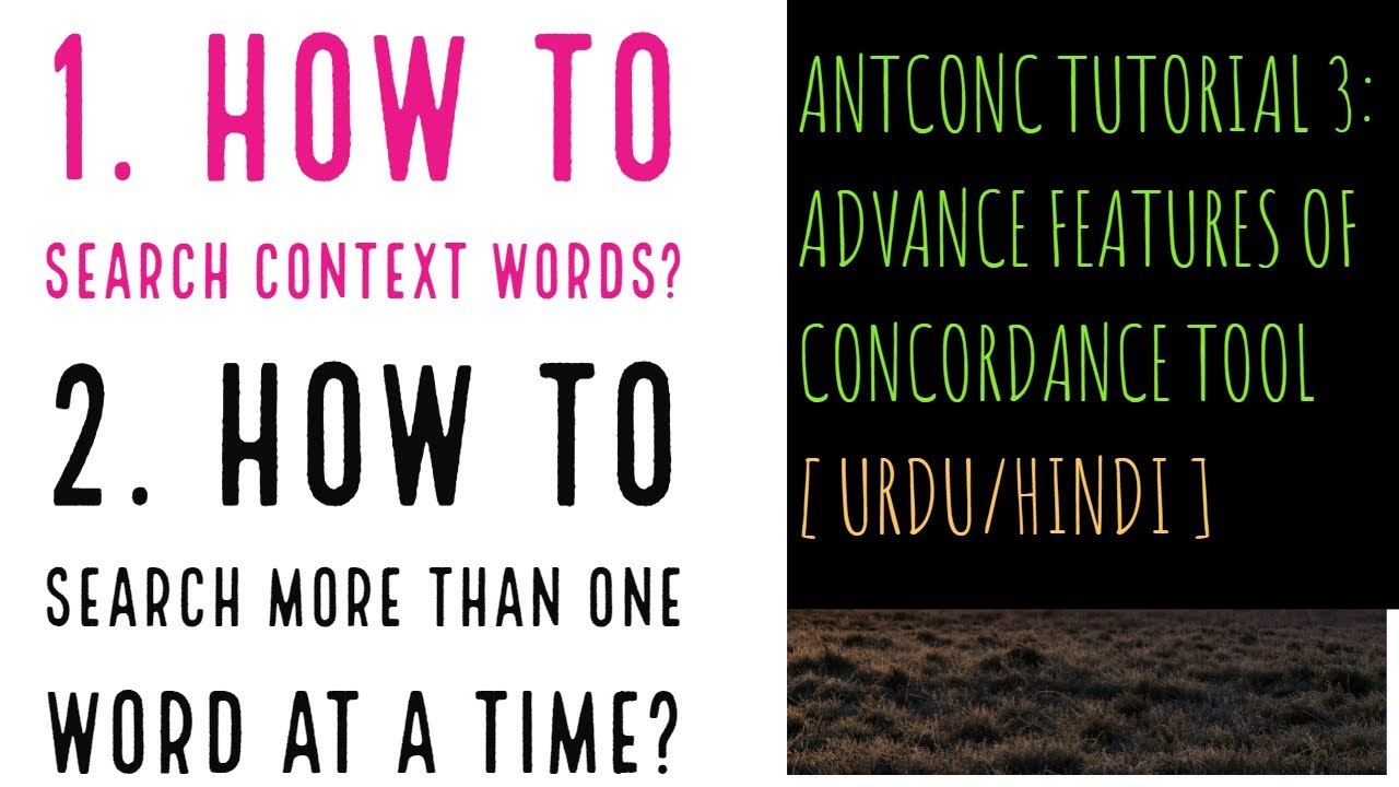 AntConc | Tutorial 3 | Advance Features Concordance Tool | Context ...