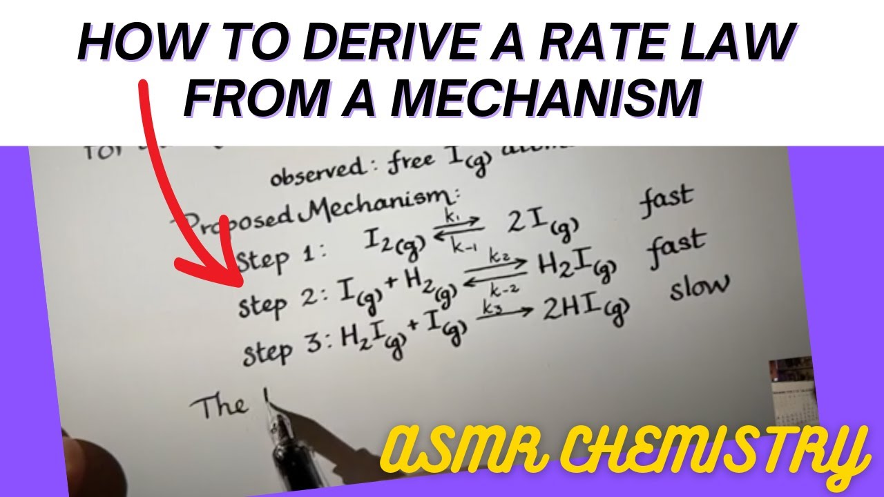 [ASMR] How to write a rate law from a reaction mechanism - YouTube