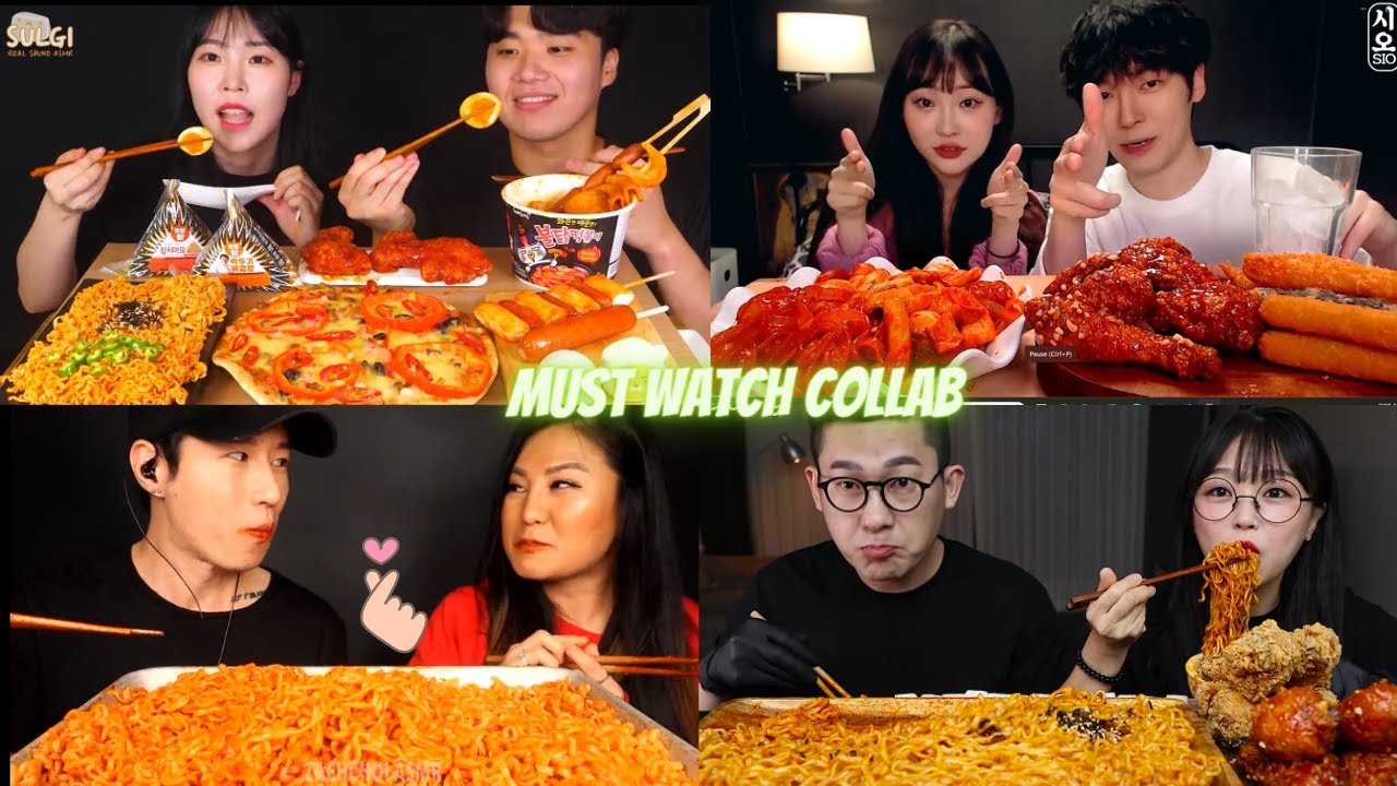 Best MUKBANG COLLABRATIONS Satisfying big bites. - YouTube