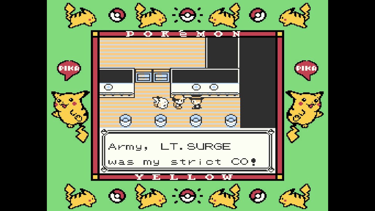 Pokemon Yellow Vermilion Gym - YouTube