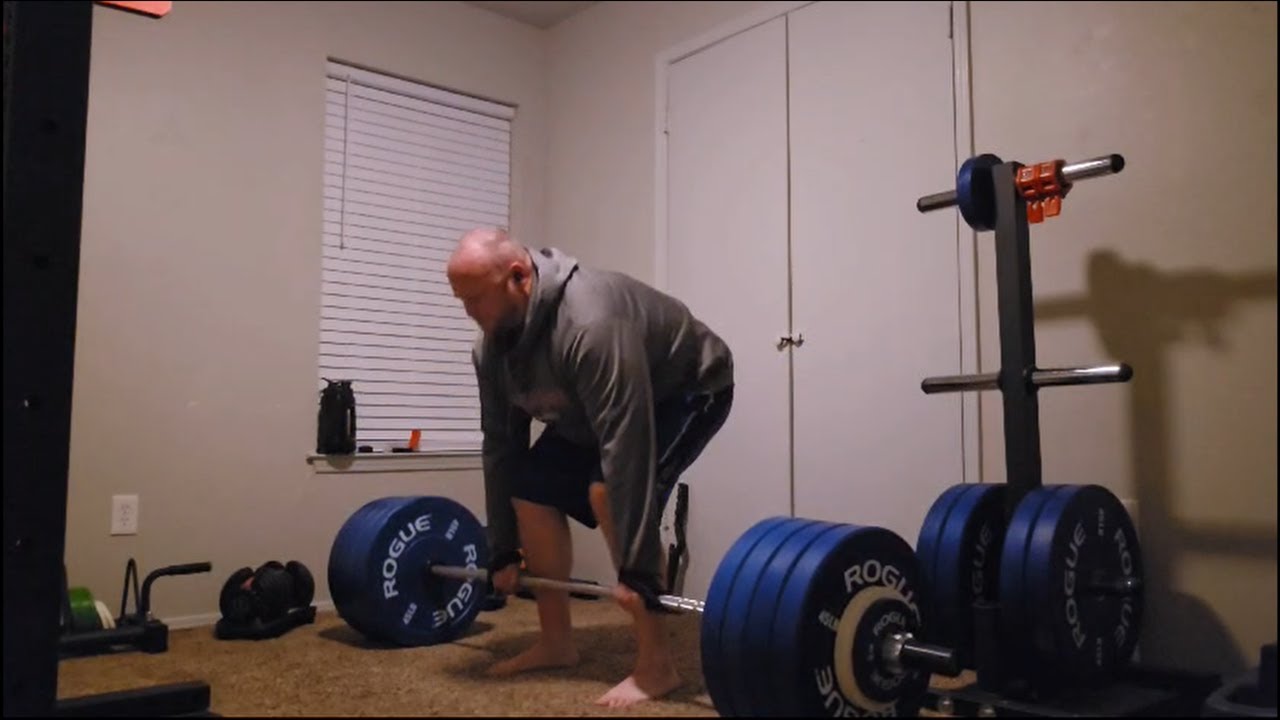 Deadlift reps, 435x3 top set - January 14, 2025 - YouTube