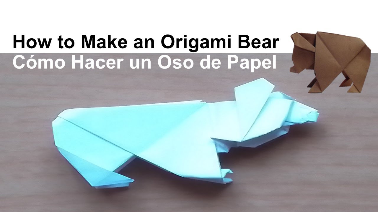 How to Make an Origami Bear 🐻 DIY Handmade Animals - Cómo Hacer un Oso ...